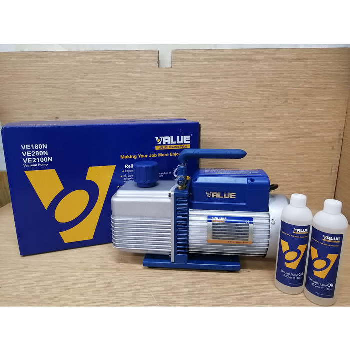 Jual Vacuum Pump AC VALUE VE2100N 1 HP Dual Stage 10 CFM | Pompa Vakum ...