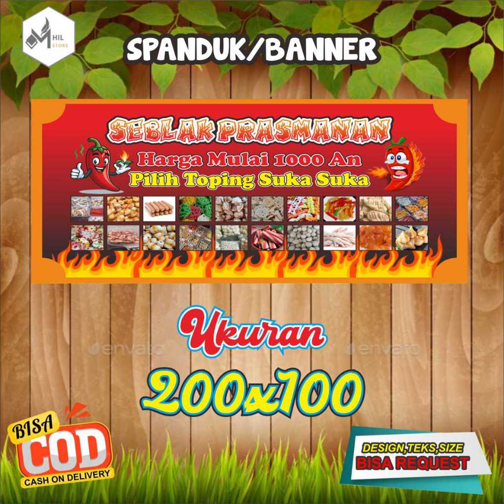 Jual Spanduk Banner Size 200X100cm SEBLAK PRASMANAN Free Custom Design ...