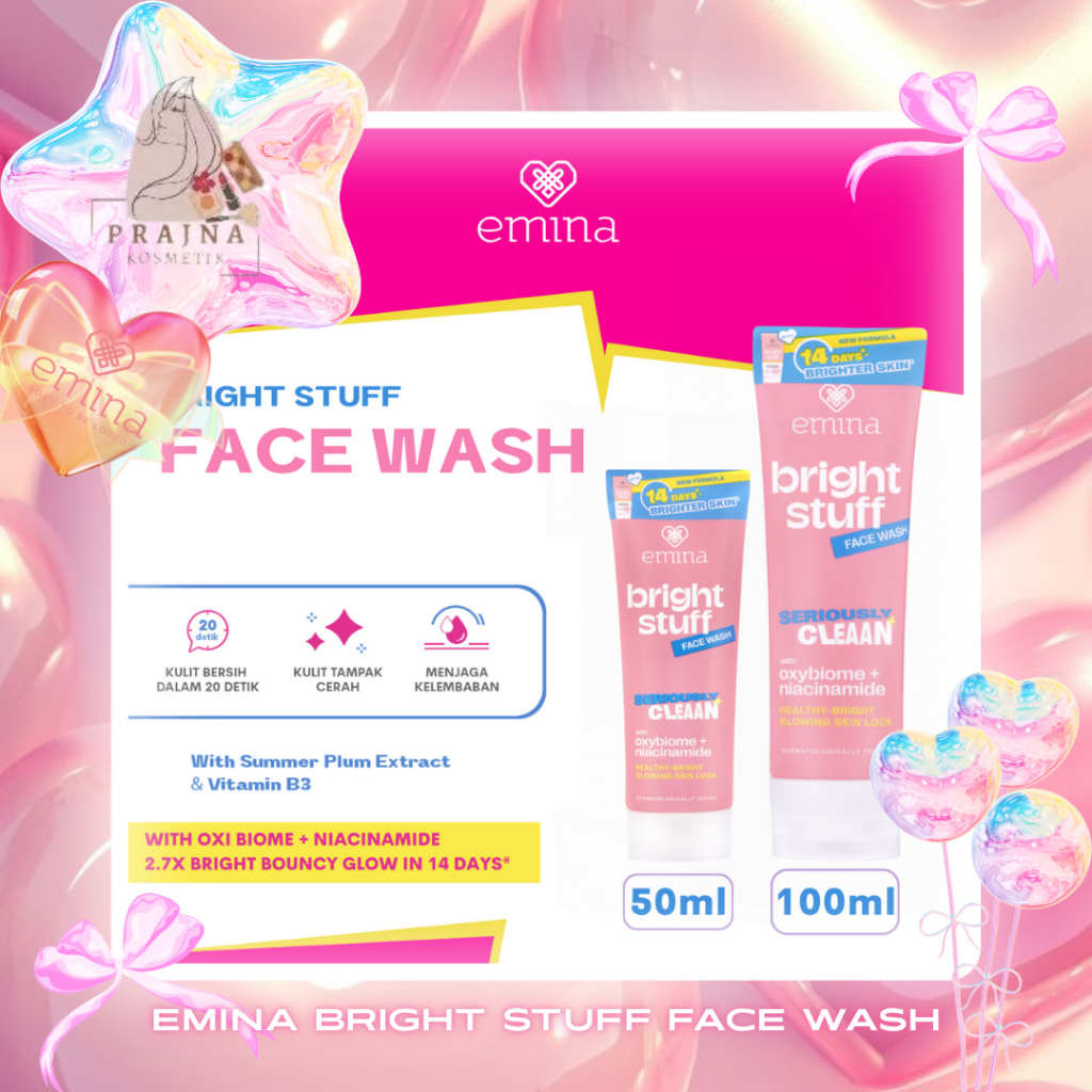Jual Emina Bright Stuff Face Wash 50 ml & 100 ml - Sabun Muka Cerah ...