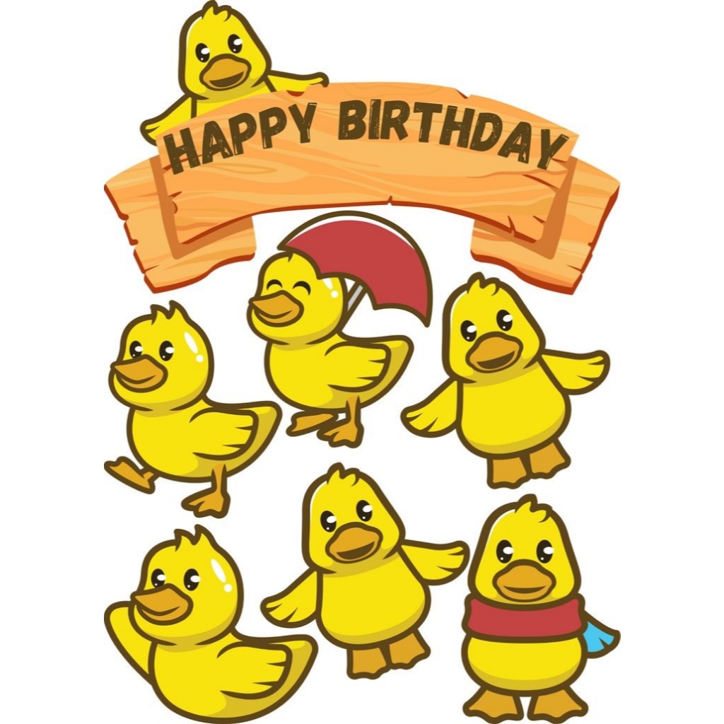 Jual TOPPER BEBEK BISA CUSTOM NAME / Topper Bebek Lucu / Topper Hiasan ...