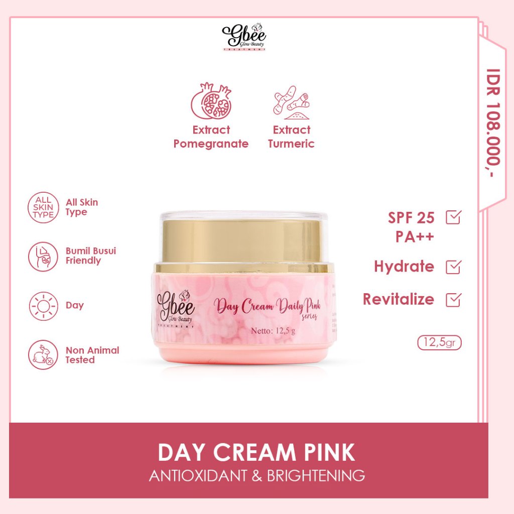 Jual Gbee Glow Beauty Day Cream Pink Series 12,5gr / Cream Siang ...