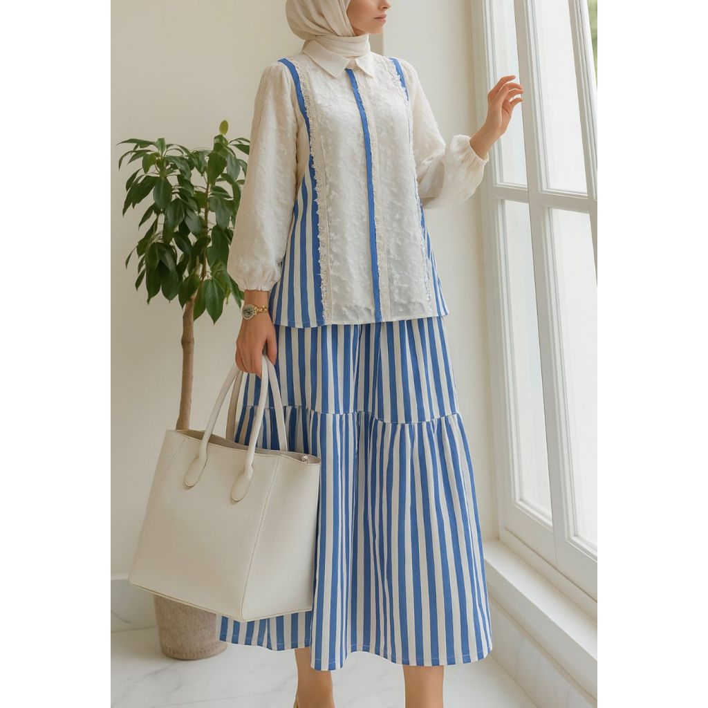 Jual Setelan Salur Katbol Full Furing Set Wanita Setelan Kombinasi ...