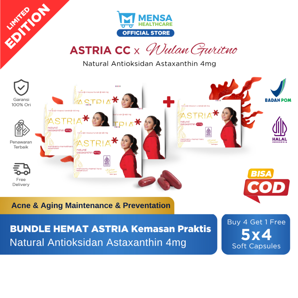 Jual [Bundle Hemat] ASTRIA Kemasan Praktis Suplemen Antioksidan Natural ...