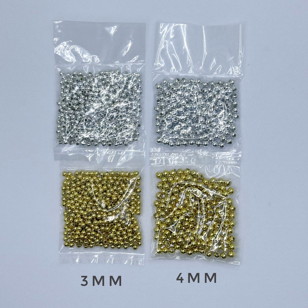 Jual 5 gram mutiara merk BEA B&A 3mm 4mm silver gold 5g perak emas ...