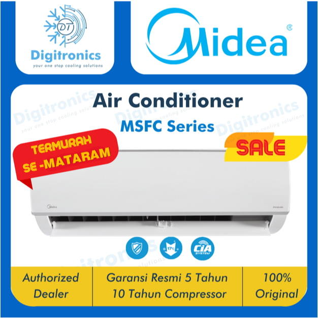 Jual AC MIDEA STANDART MSFC SERIES 1/2PK (MSFC05CRN2X) | Shopee Indonesia