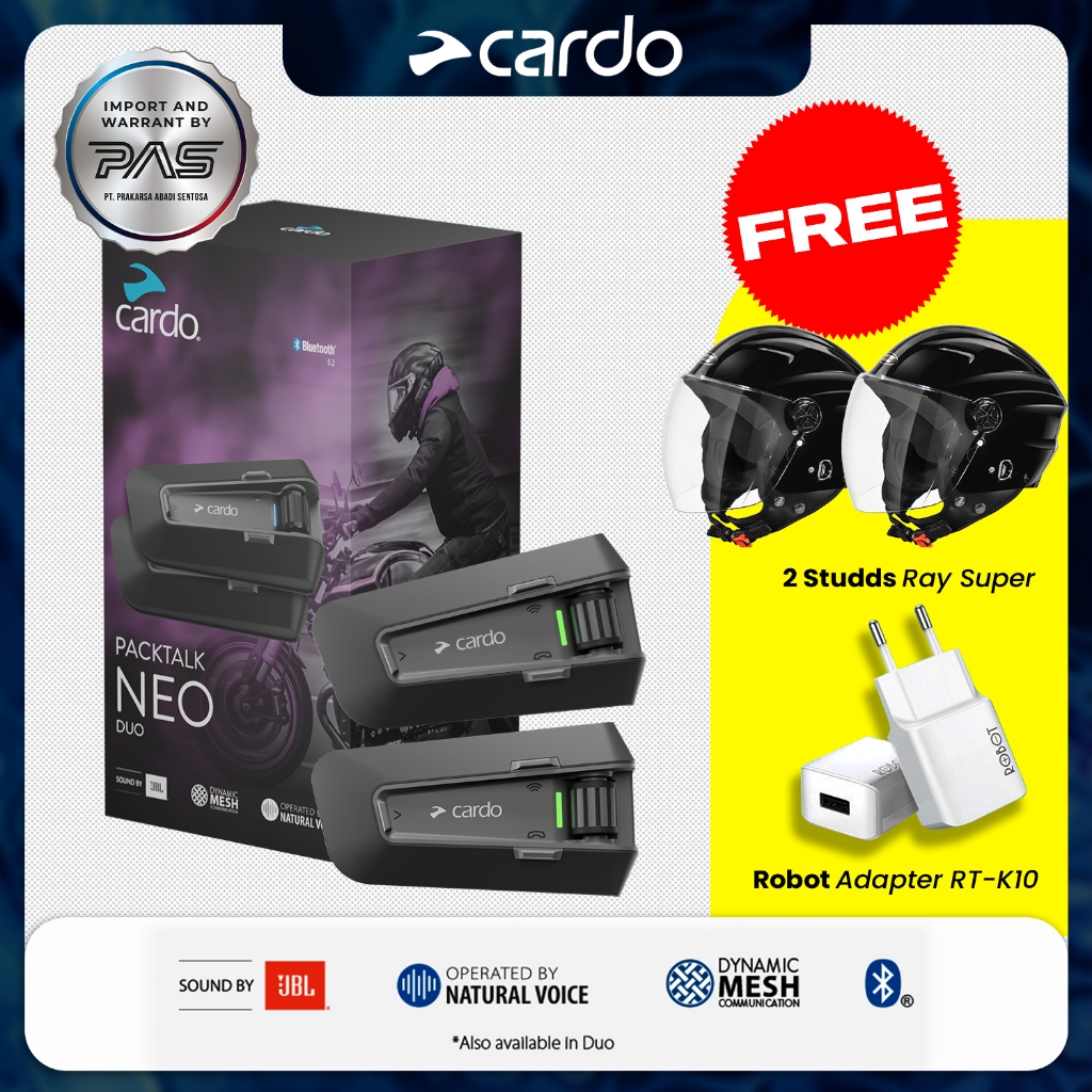 Jual PACKTALK NEO – Intercom Helm Bluetooth (SINGLE & DUO) | Shopee ...