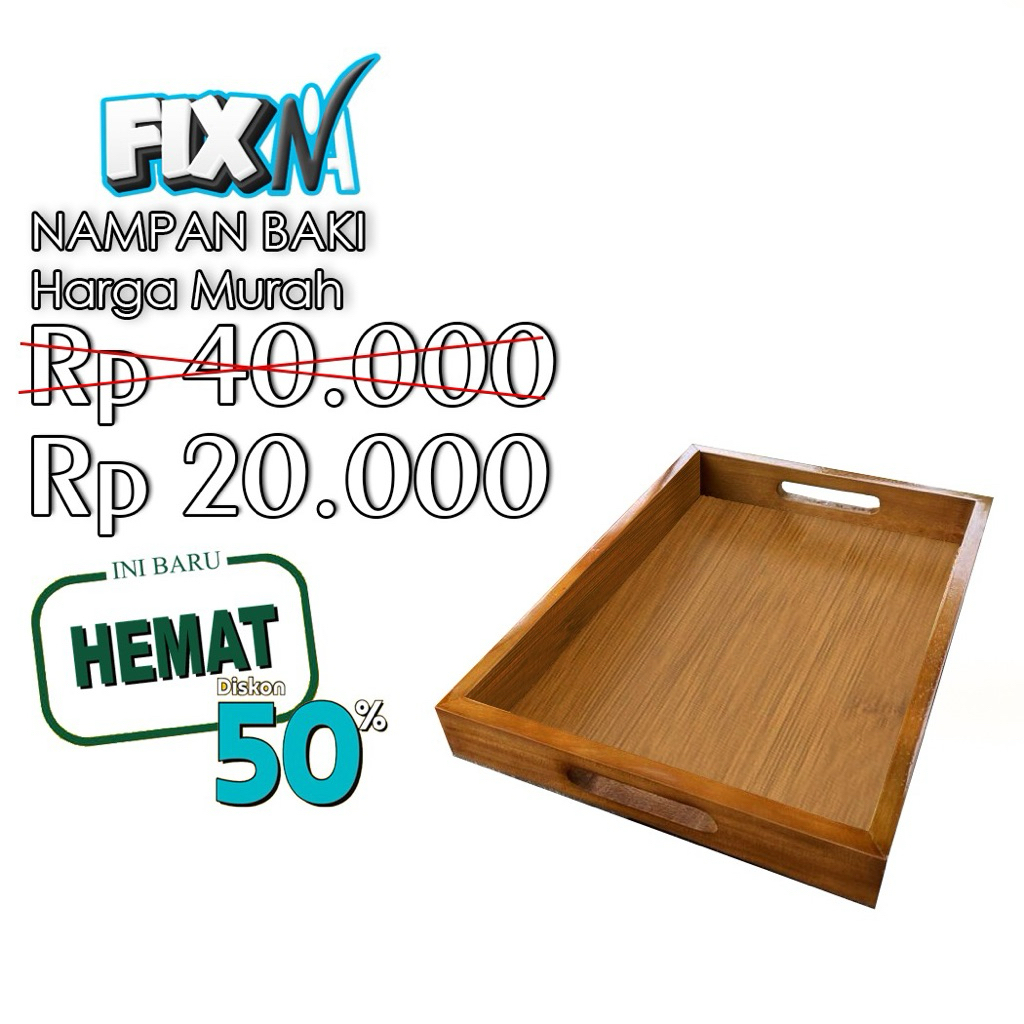 Jual Nampan Baki Nampan Makanan Saji Sudah Pernish Glossy | Shopee ...