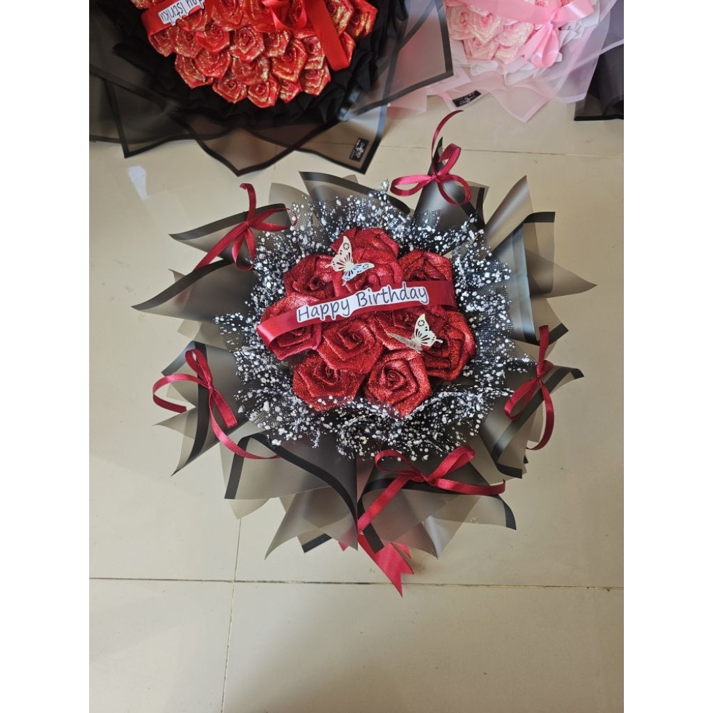 Jual BUKET BUNGA PITA SATIN KOREAN STYLE | Shopee Indonesia
