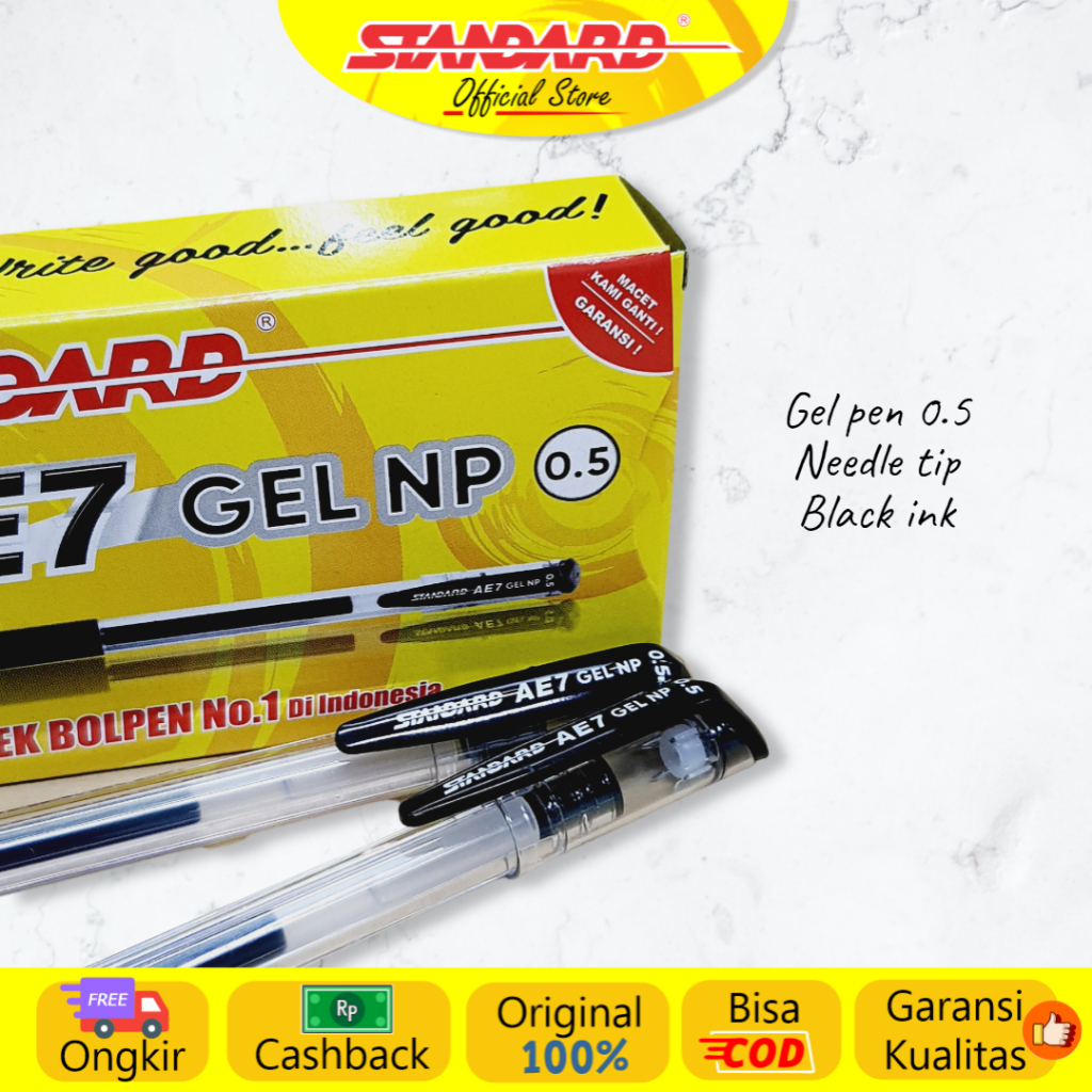 Jual Standard - Pulpen AE7 Gel NP 0.5 ( Alat Tulis / Pen / Ballpoint / Pena ) | Shopee Indonesia