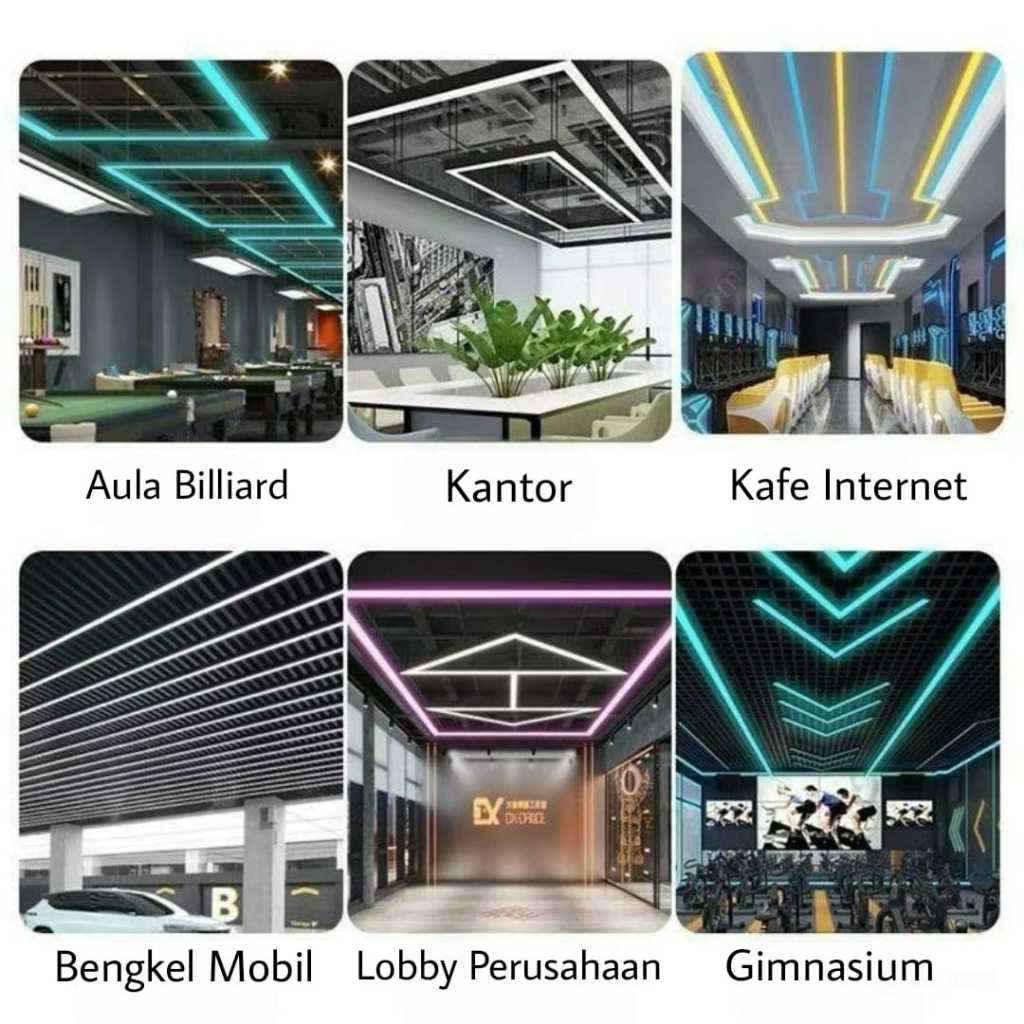 Jual Lampu Gantung LED Downlight Plafon Lampu Kerja Office Kantor ...
