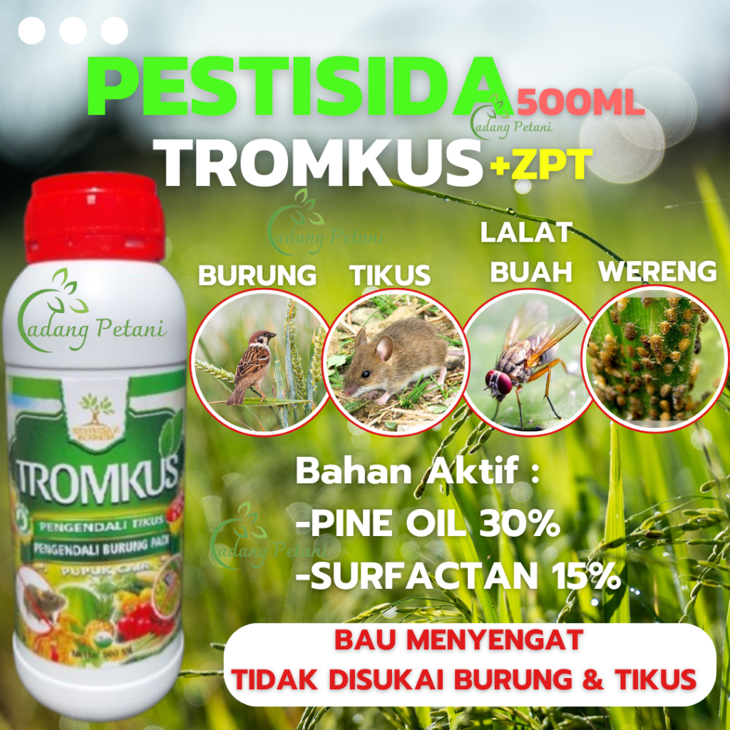 Jual Pengendali tikus TROMKUS 500 ml ORIGINAL Pengusir TIKUS dan BURUNG ...