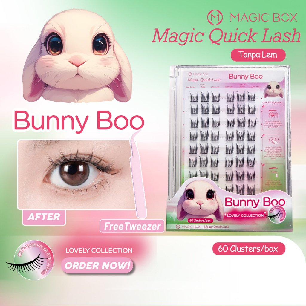 Jual Magic Box Quick Lash Tanpa Lem Bunny Boo Eyelashes bulu mata palsu ...