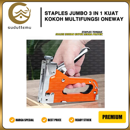 Jual Staple Gun Stapler Tembak Staples Tembak 3 In 1 Chromium ...