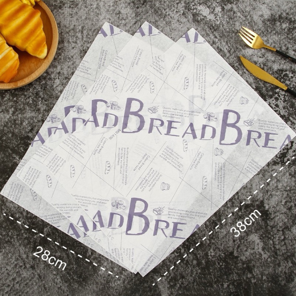 Jual DELORÉ 10pcs Baking Paper Lembaran Motif Bread 28x38cm / Kertas ...