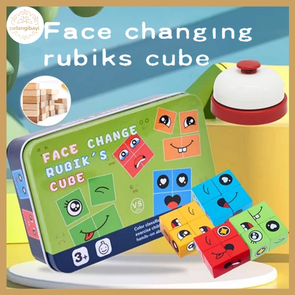 Jual Changing Face Cube Family/Board Game Ekspresi Wajah Puzzle Anak ...