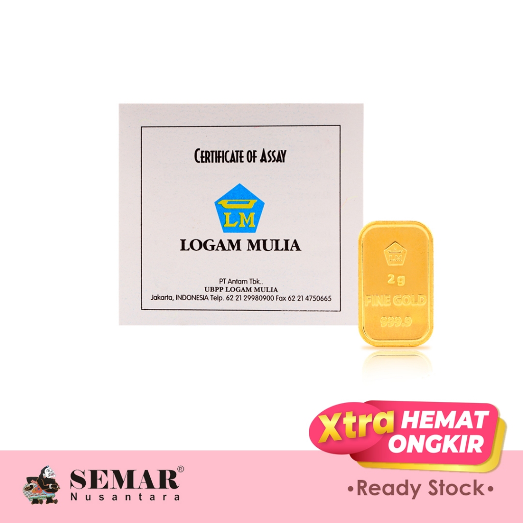 Jual Logam Mulia Antam 2gr Emas Batangan Semar Nusantara | Shopee Indonesia