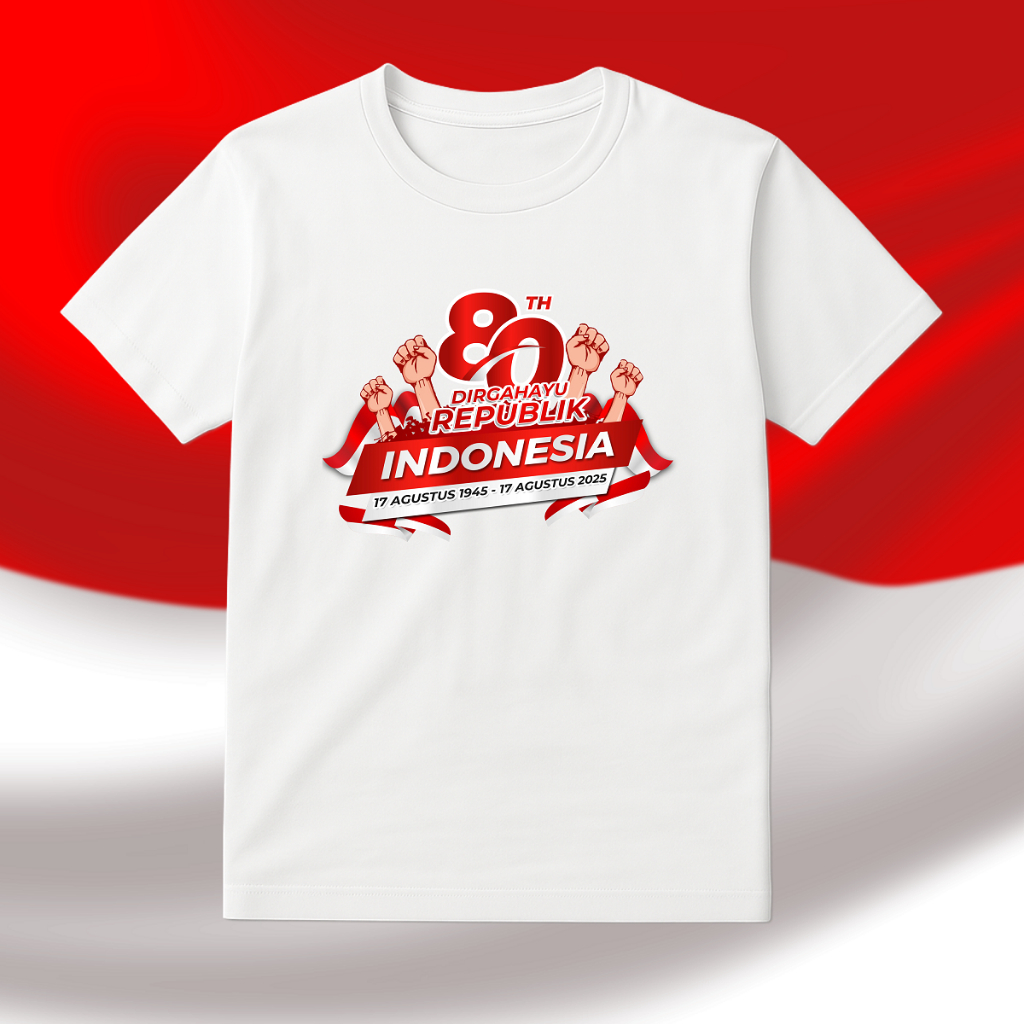 Jual Kaos Merah Putih 17Agustus 2025 Dewasa Baju Kemerdekaan Couple 80Th Perempuan 17 Agustus ...