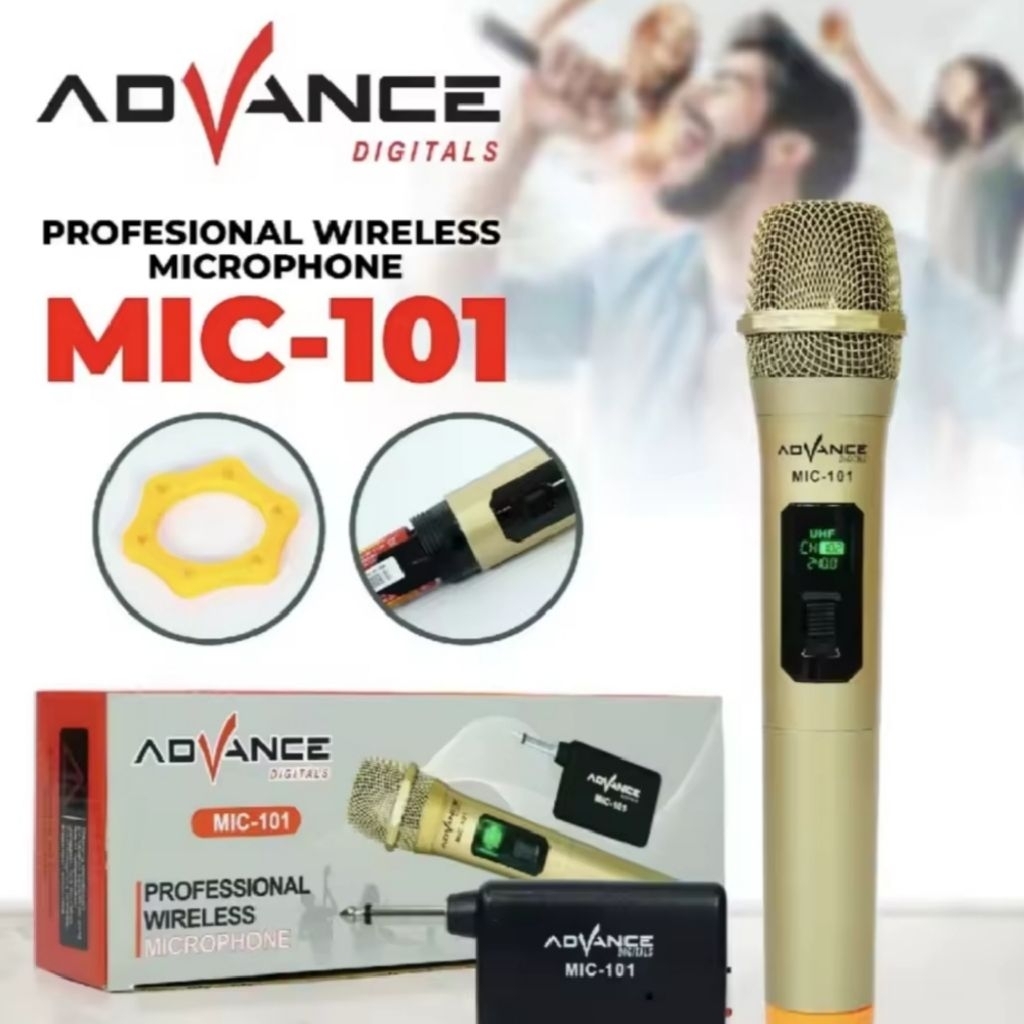 Jual MIC,MIK,MIX, MIKROFON,MICROPHONE KARAOKE|MIXROPON WIRELESS TANPA KABEL ADVANCE 101 NEW ...