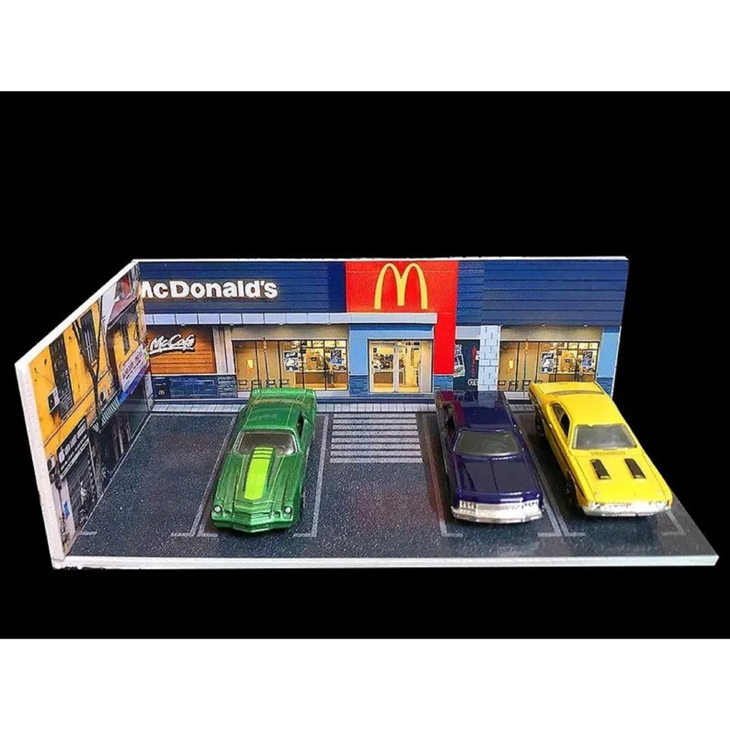 Jual DIY Papercraft Diorama MC Donalds Parking Cetak Pola Kertas ...