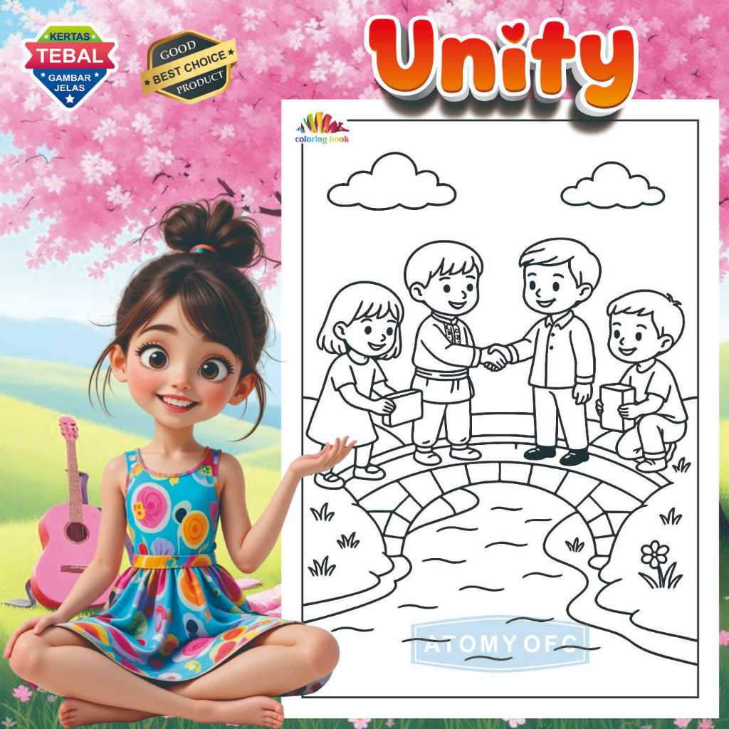 Jual KERTAS MEWARNAI / COLORING / KERTAS GAMBAR / UNITY / KERTAS MEWARNAI ANAK PAUD TK SD / A4 ...