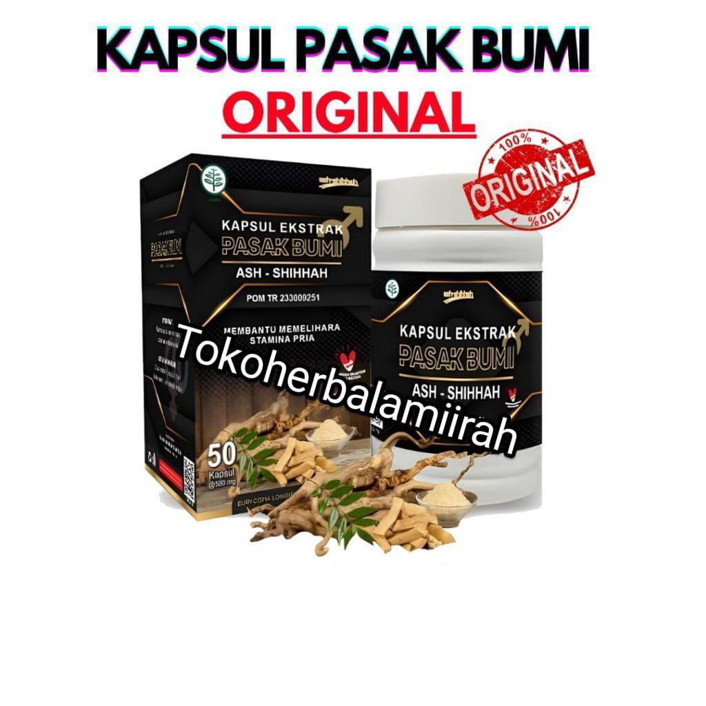 Jual Kapsul Ekstrak Pasak Bumi Herbal Untuk Stamina Pria Ash-Shihhah Isi 50 | Shopee Indonesia