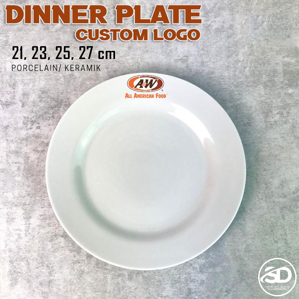 Jual Dinner Plate Custom Logo | Shopee Indonesia