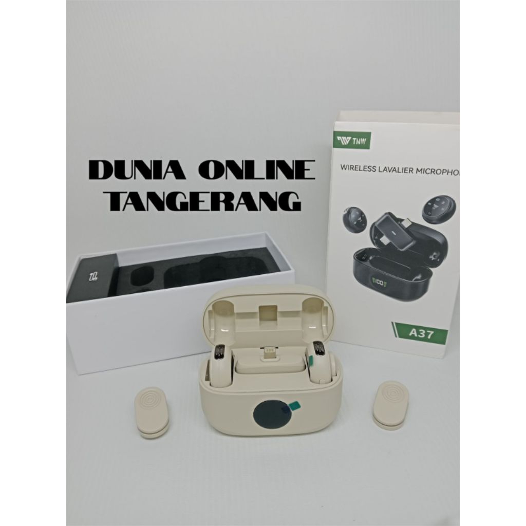 Jual TNW A37 Wireless Microphone 2-in-1 Clip On Mic Magnetic Mikrophone ...
