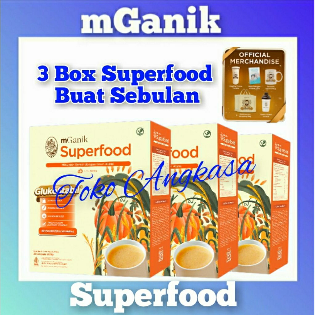 Jual 3 BOX MGANIK 1500Gr 60 SACHET MULTIGRAIN SUPERFOOD M GANIK GURAH ...