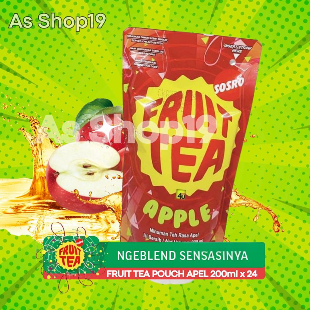 Jual Fruit Tea Pouch Apel 200ml isi 24 pcs | Shopee Indonesia