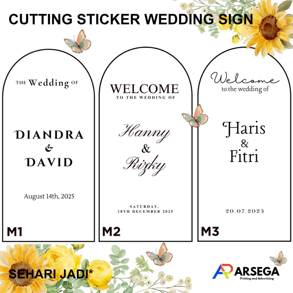 Jual ARSEGA - Cutting Sticker Cermin Nikah Mirror Wedding Sign Kaca ...