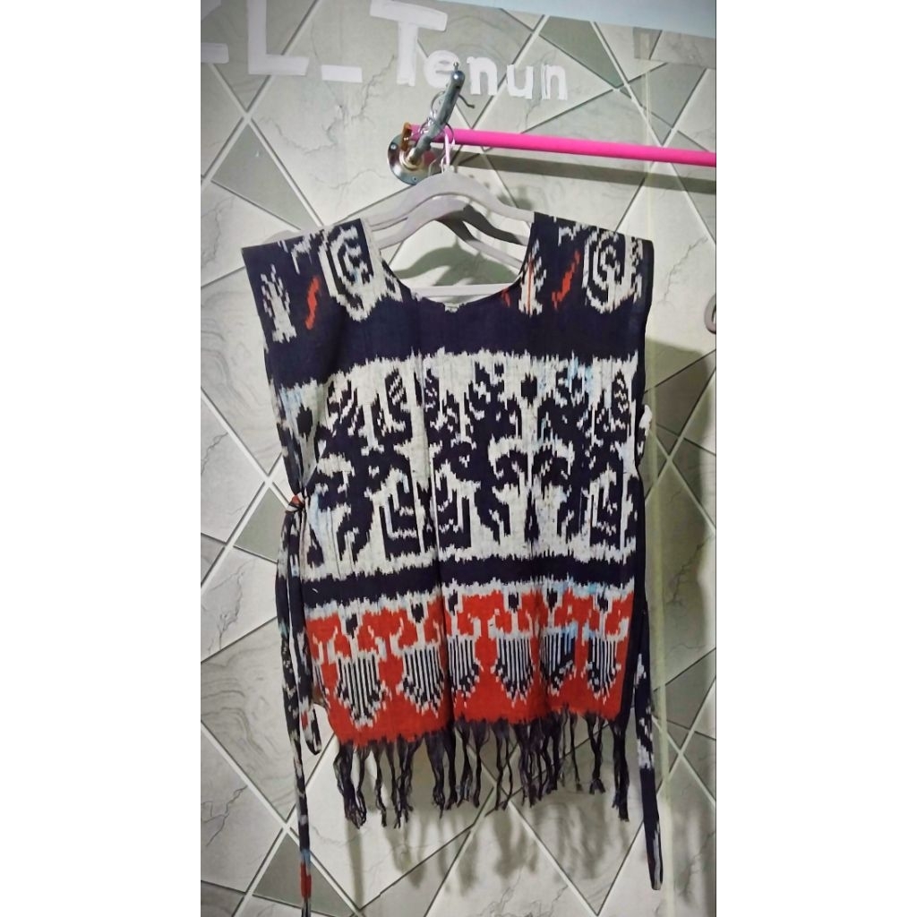 Jual rompi tenun asli%100_vest tenun ethnik_Cardigan tenun_fashion ...
