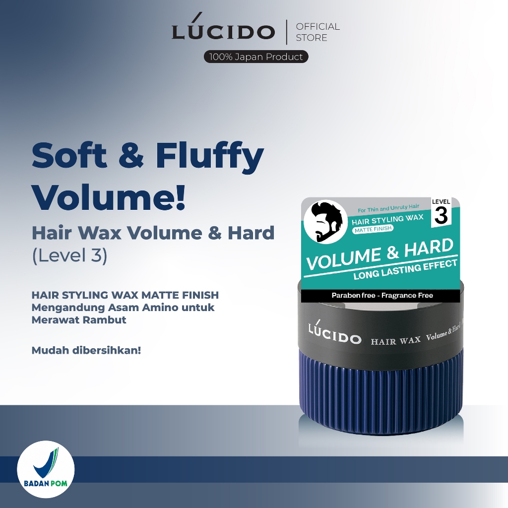 Jual LUCIDO Men Hair Wax Volume & Hard (Level 3) | Shopee Indonesia