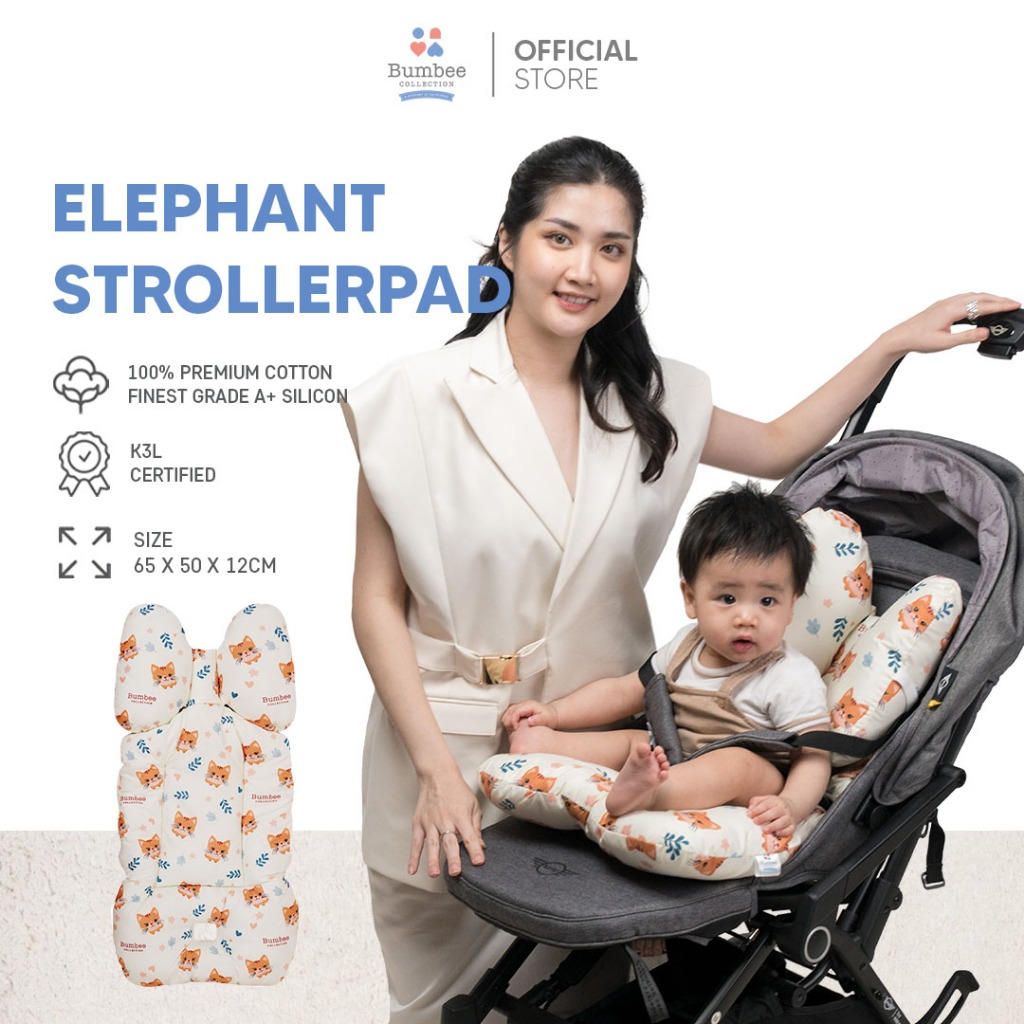 Jual Bumbee Collection - Elephant Stroller Pad Alas Stroller Bayi 3 in ...