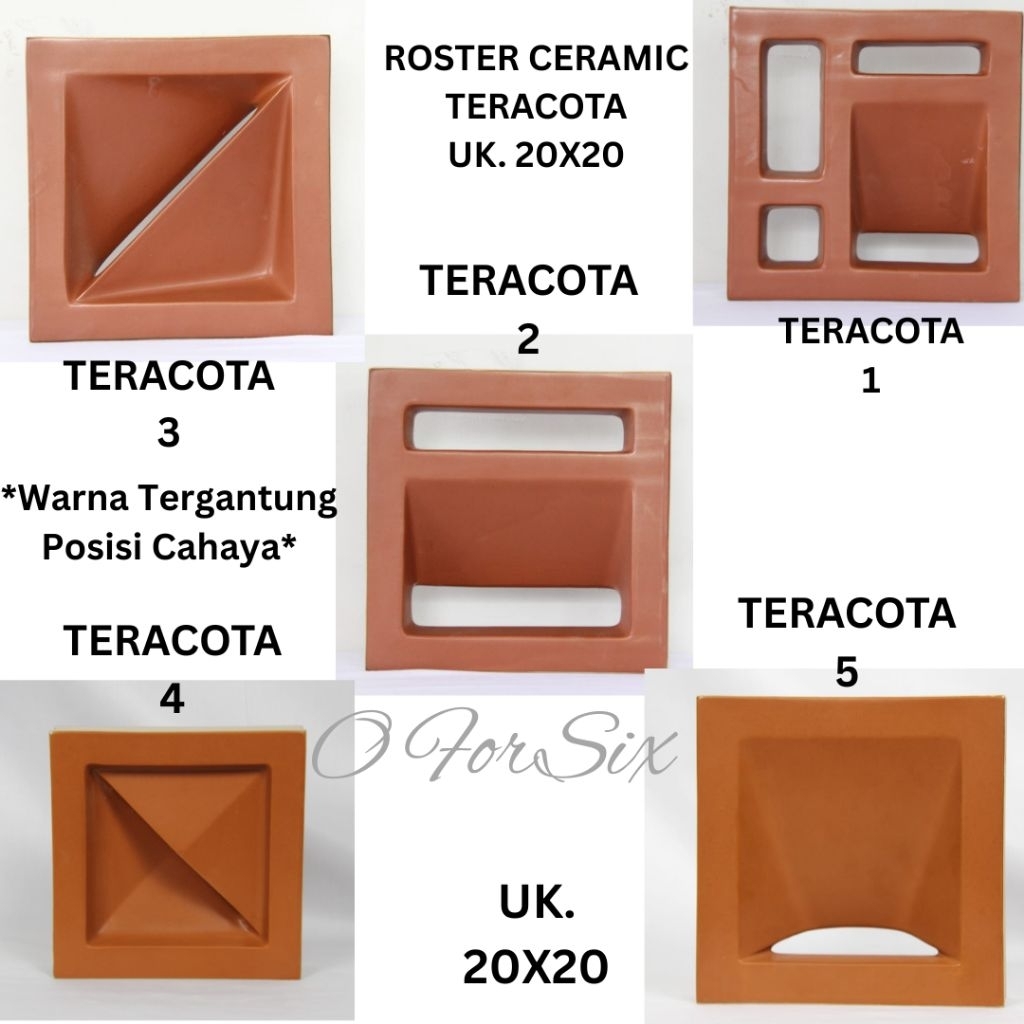 Jual ROSTER KERAMIK TRISENSA 20X20 TERACOTA MINIMALIS AWET DAN CANTIK ...