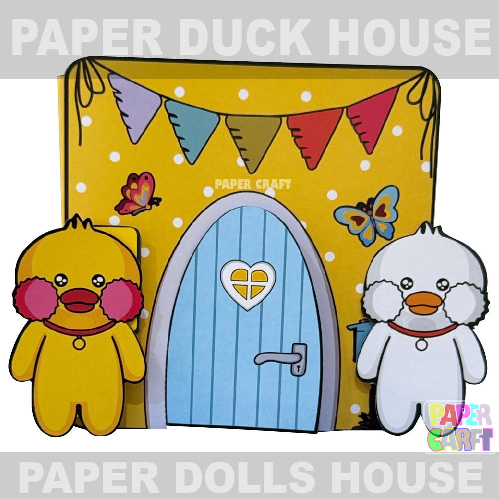 Jual paper duck house/rumah bebek/lalafanduck paper dolls house quiet ...