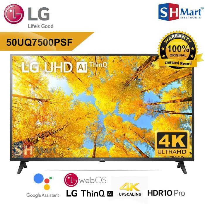 Jual SMART TV LG 50 INCH 50UQ7500PSF / 50UQ7500 UHD 4K THINQ AI GARANSI RESMI (MEDAN) | Shopee ...