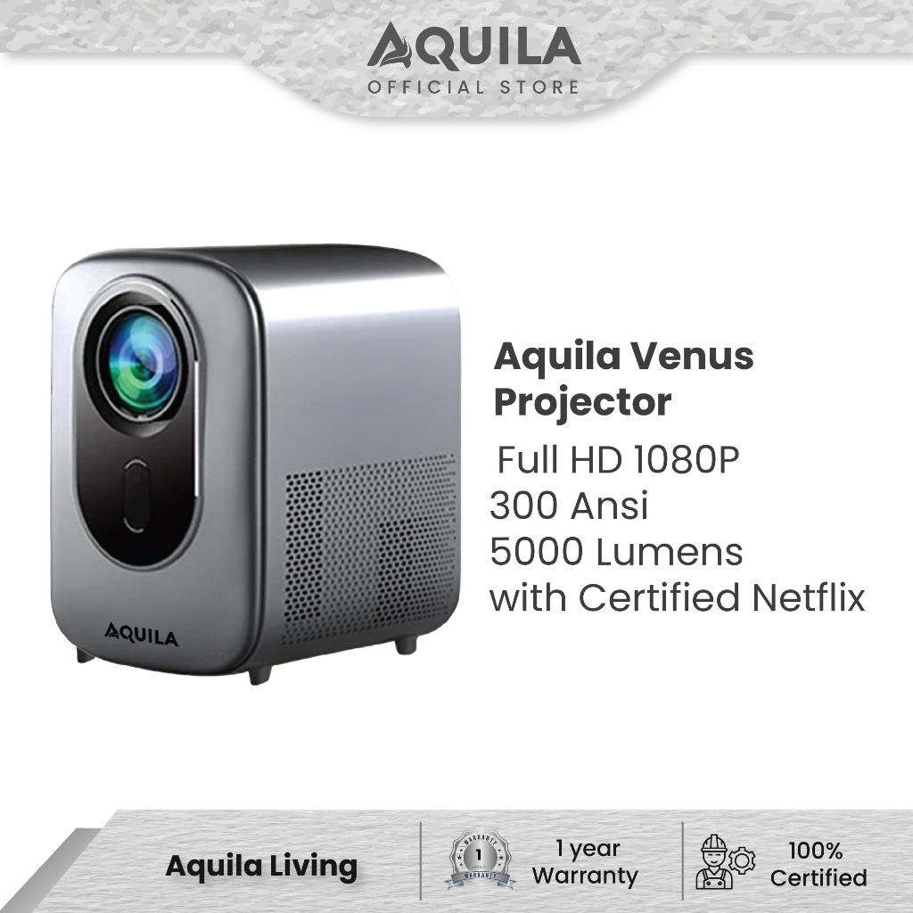 Jual Aquila Venus Projector | Full HD 1080P | 300 Ansi | 5000 Lumens ...