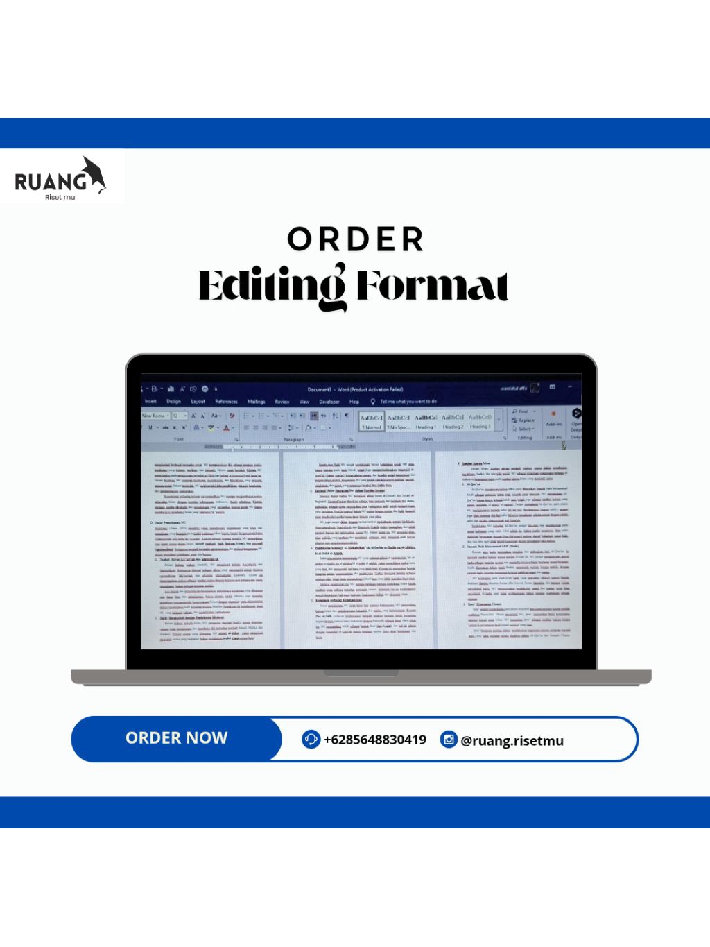 Jual Jasa Pembuatan Halaman File, Daftar Isi, Daftar Tabel, Daftar ...