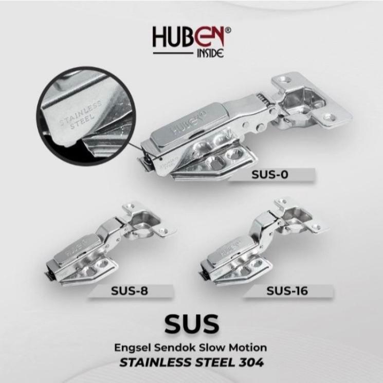 Jual Engsel Sendok HUBEN (STAINLESS STEEL) Slowmotion Slow Soft Close ...