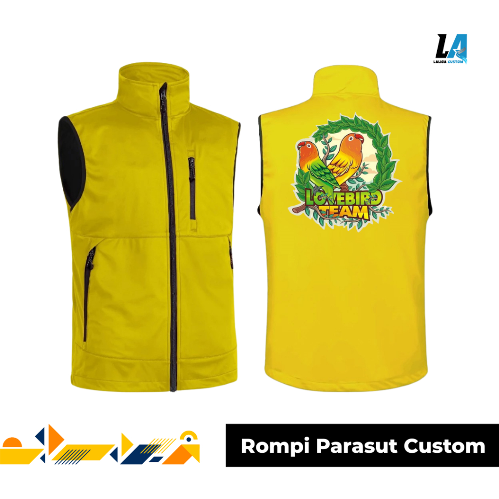 Jual Rompi Parasut Custom Desain Bebas Rompi Komunitas Burung Love Bird ...