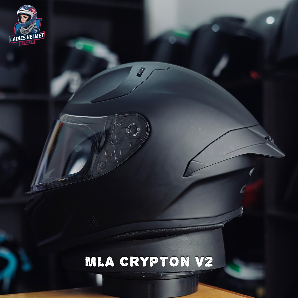 Jual Helm MLA TTC Crypton V2 HITAM DOFF VISOR CLEAR| Helm Full Face Pria Dan Wanita Dewasa SNI ...