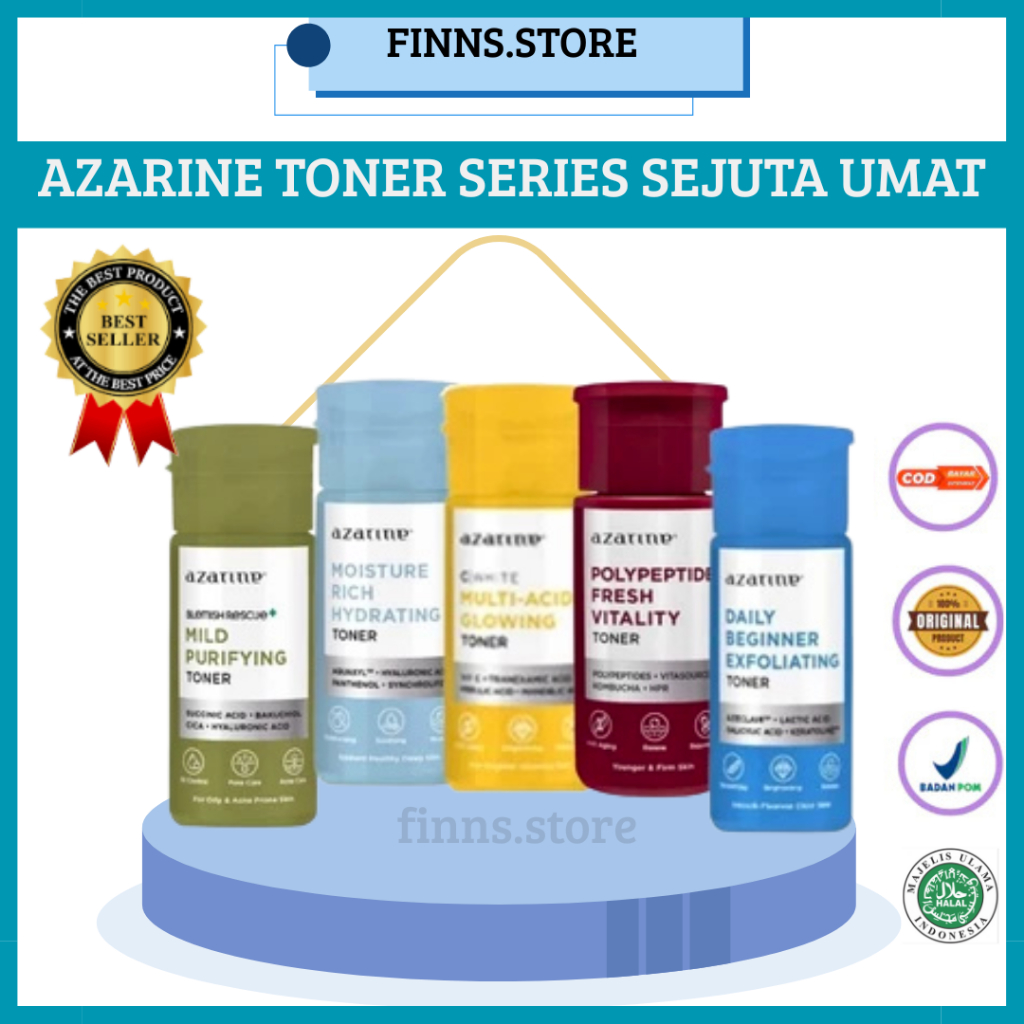 Jual Azarine Face Toner All Series 90ml Toner Wajah Mild Purifying ...