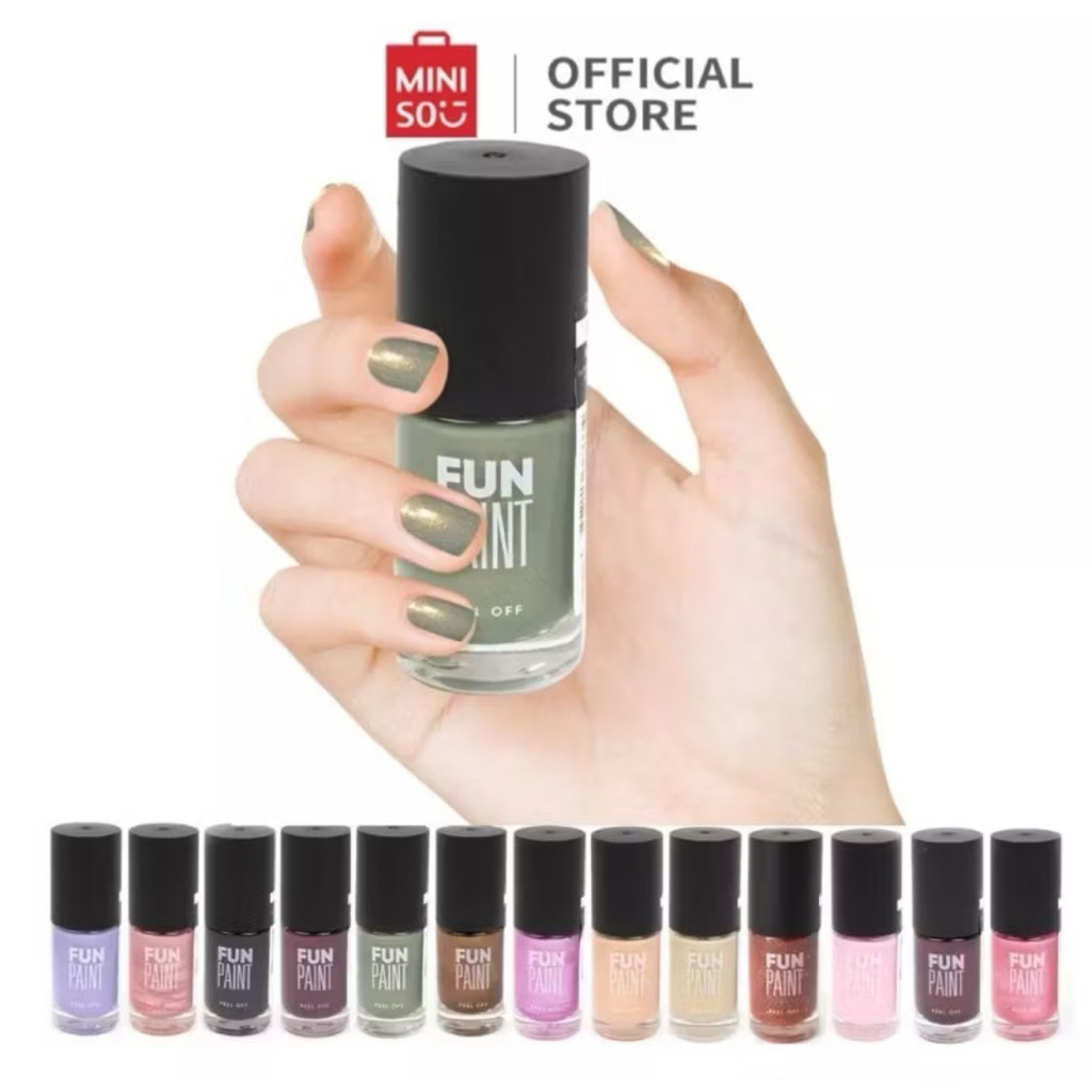 Jual (GRATIS HADIAH) Miniso Kutek Halal Peel Off Cat Kuku Fun Paint ...