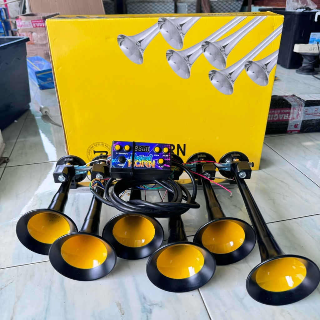 Jual KLAKSON BASURI CHINA AJ HORN+MODUL 173 NADA ANGKLUNG 12V-24V ...