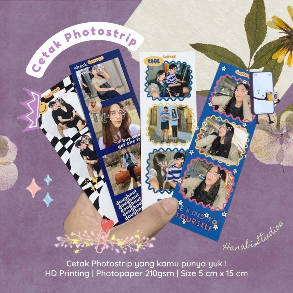 Jual Cetak Photostrip Aesthetic – Custom Foto 5x15 cm | HD Quality ...