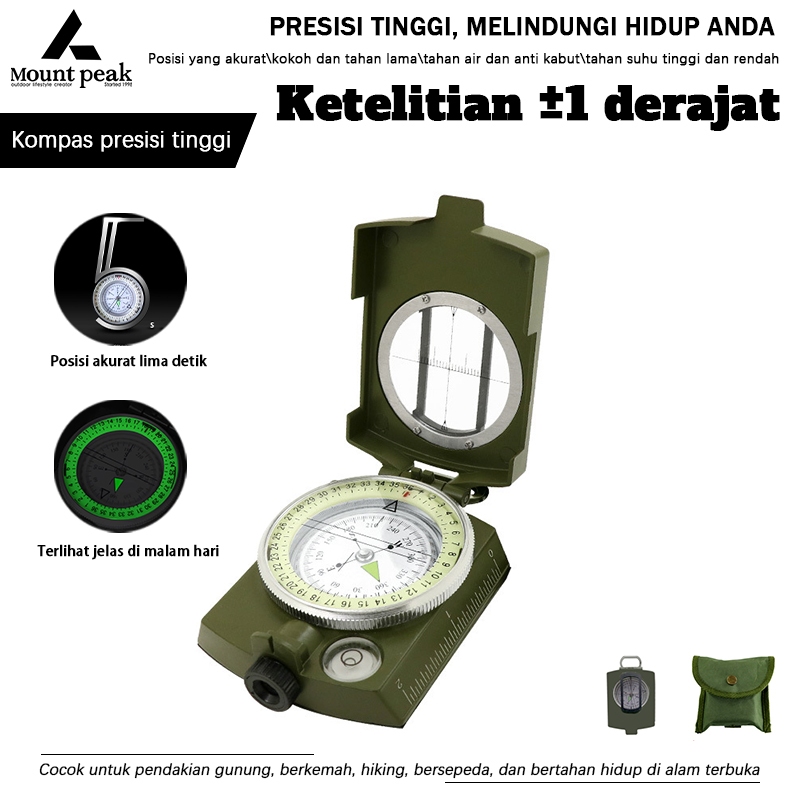 Jual Mountpeak Kompas Bidik Kompas Lensa Kompas Militer High Quality ...