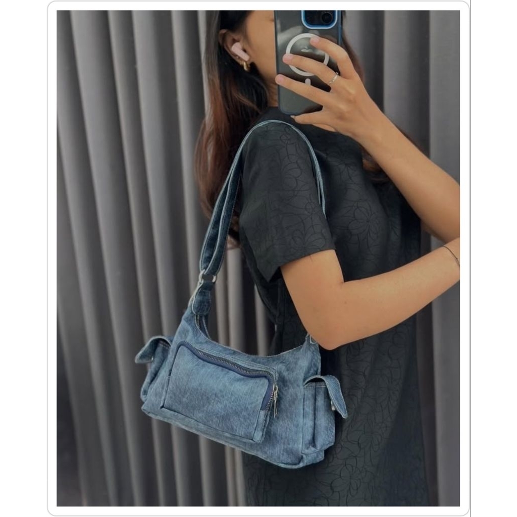 Jual Tas Jeans Selempang Jenny Dark Blue (27x14x8)cm | Shopee Indonesia