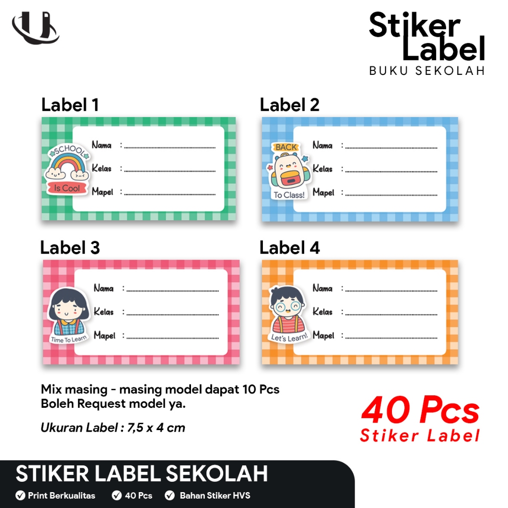 Jual Stiker Label Sekolah, Label Buku Pelajaran | Shopee Indonesia