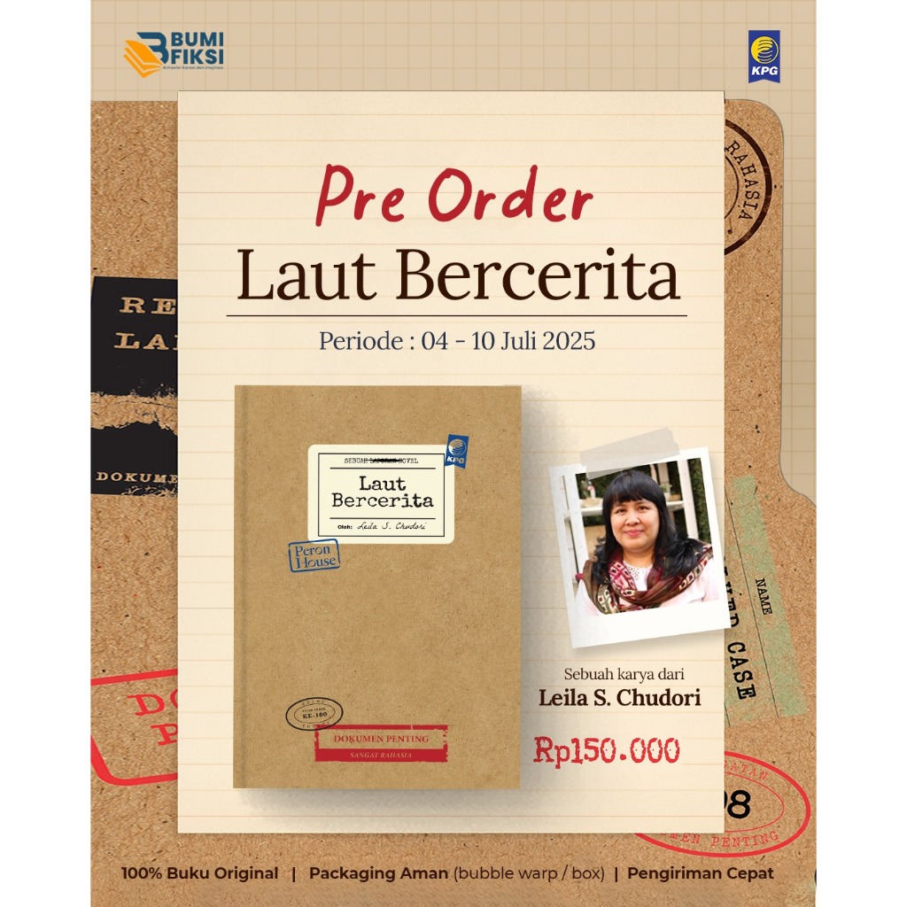 Jual Buku Novel Laut Bercerita Hard Cover & Soft Cover Kpg Leila S ...
