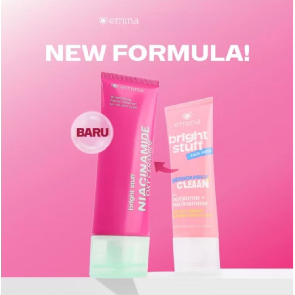 Jual Emina Bright Stuff Face Wash New Formula Old & New Face | Shopee ...